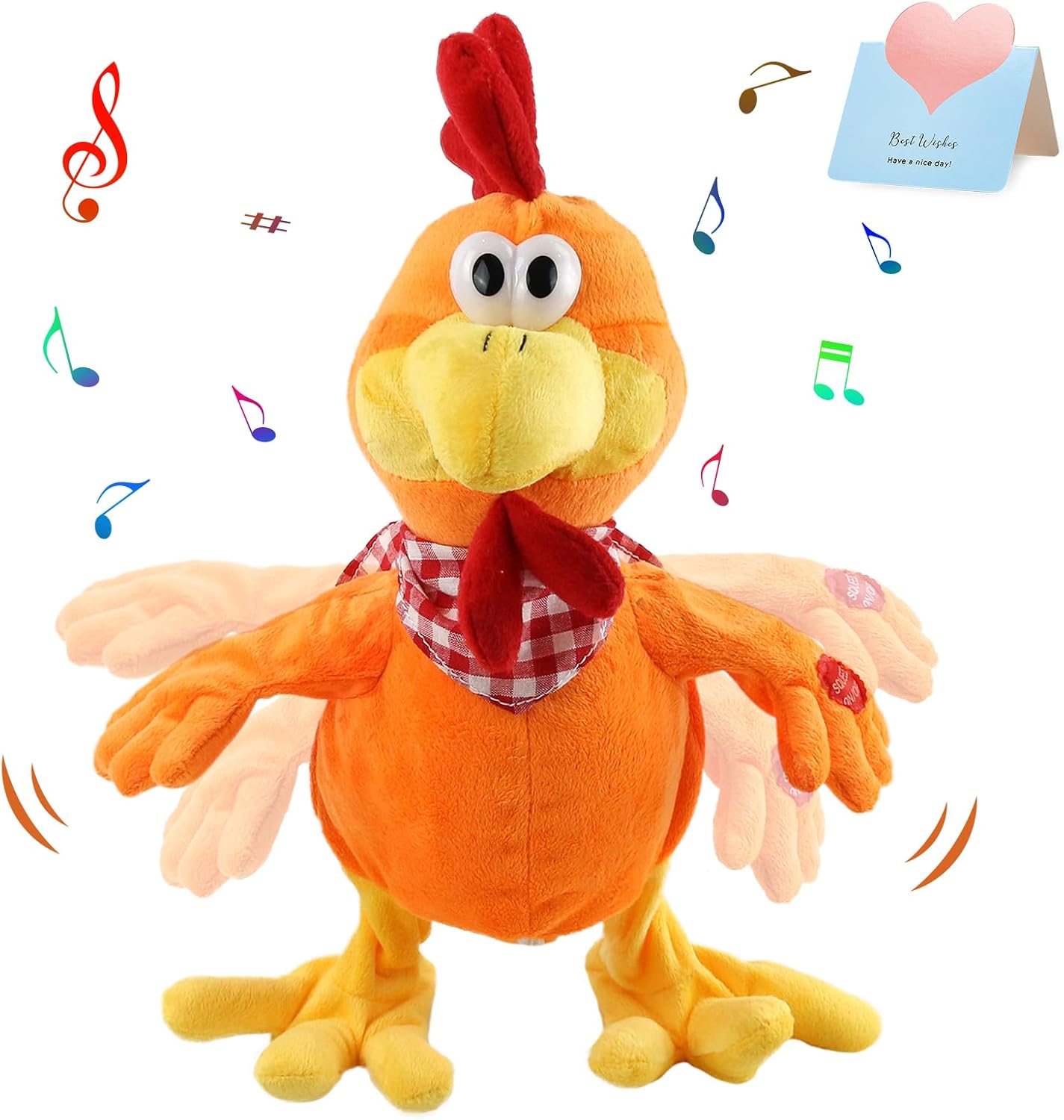 Amazon.com: Houwsbaby 15" Electronic Squawking Chicken Toy, Easter ...