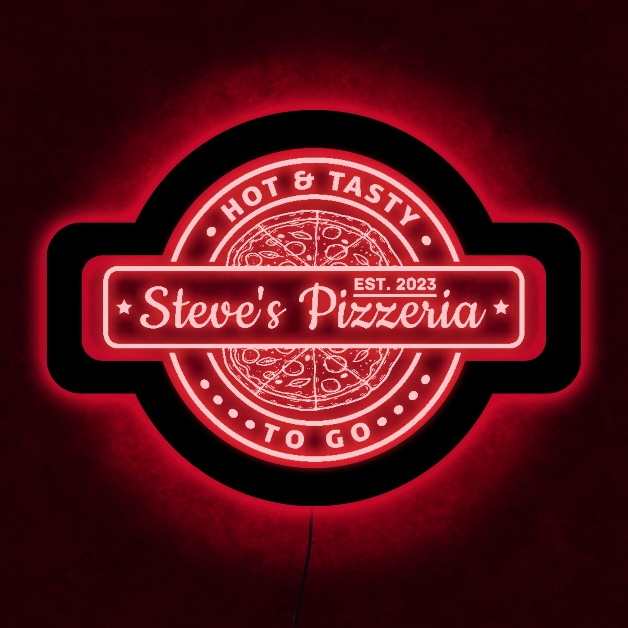 Amazon.com : souleather Custom Pizza Neon Sign, Pizzeria Neon Sign ...