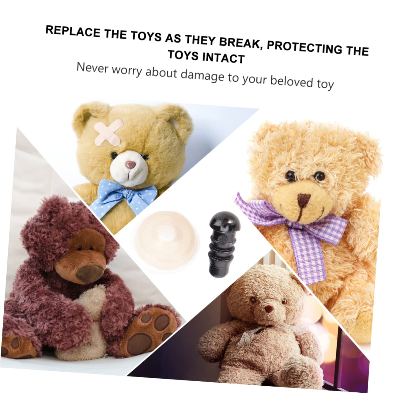 Snapklik.com : 100pcs Needle Felting Supplies 4mm Safety Eyes Scrump ...