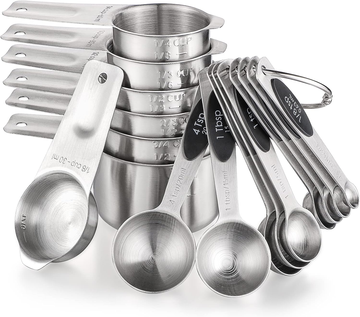 Measuring Cups Stainless Steel 7 Piece Stackable Set for Measurement ...