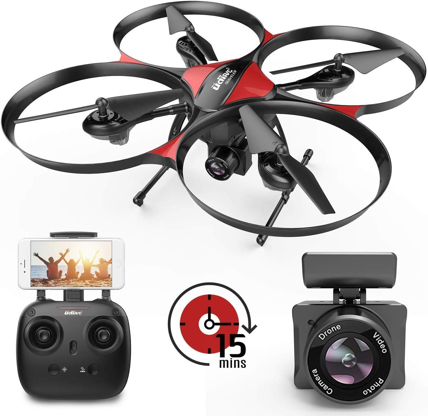 Amazon.com: [Upgraded Big Size] DROCON Drone with Camera,720P 120°FOV ...