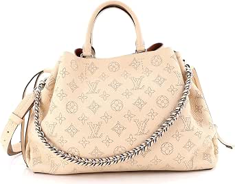 Amazon.com: Louis Vuitton, Pre-Loved Bella Tote Mahina Leather, Neutral ...