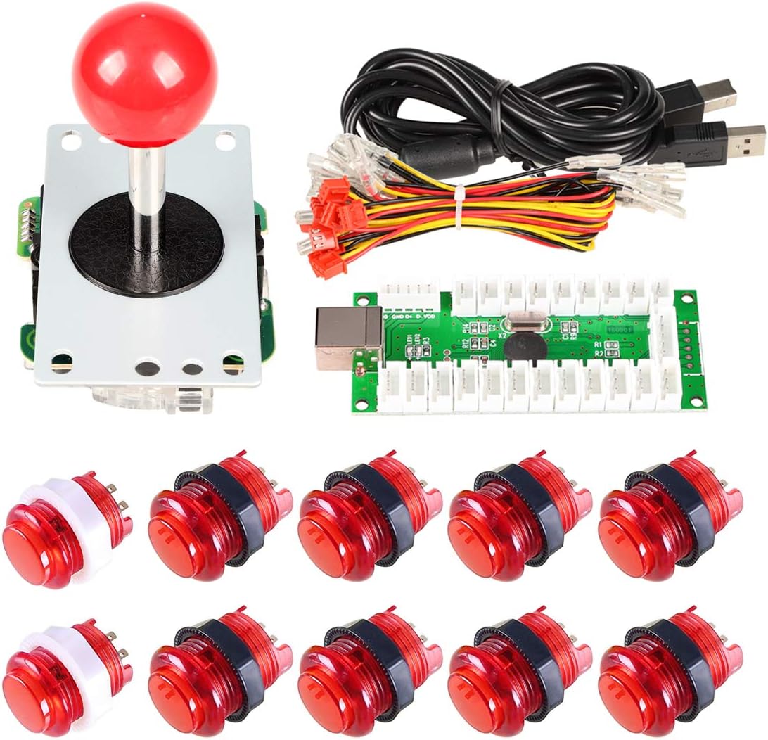 Amazon.com: EG STARTS Zero Delay USB Encoder to PC Games Joystick + 10x ...