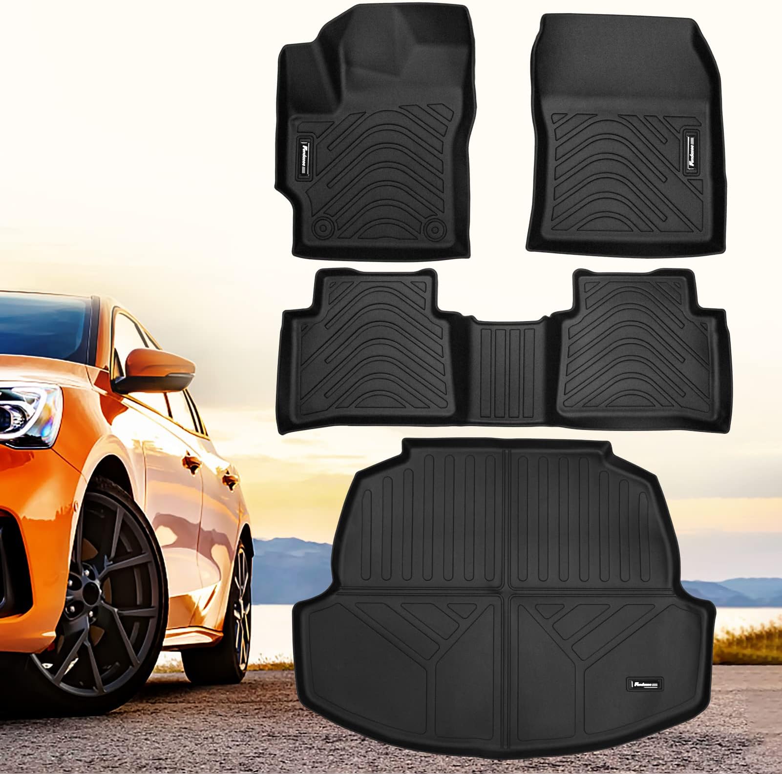Amazon.com: Floor Mats & Trunk Mat Set Compatible for Toyota Corolla ...