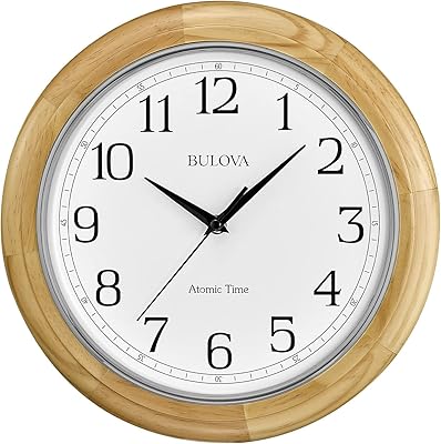 Amazon.com: Bulova Winston Wall Clock C4844 | 10" Diameter | Metal ...