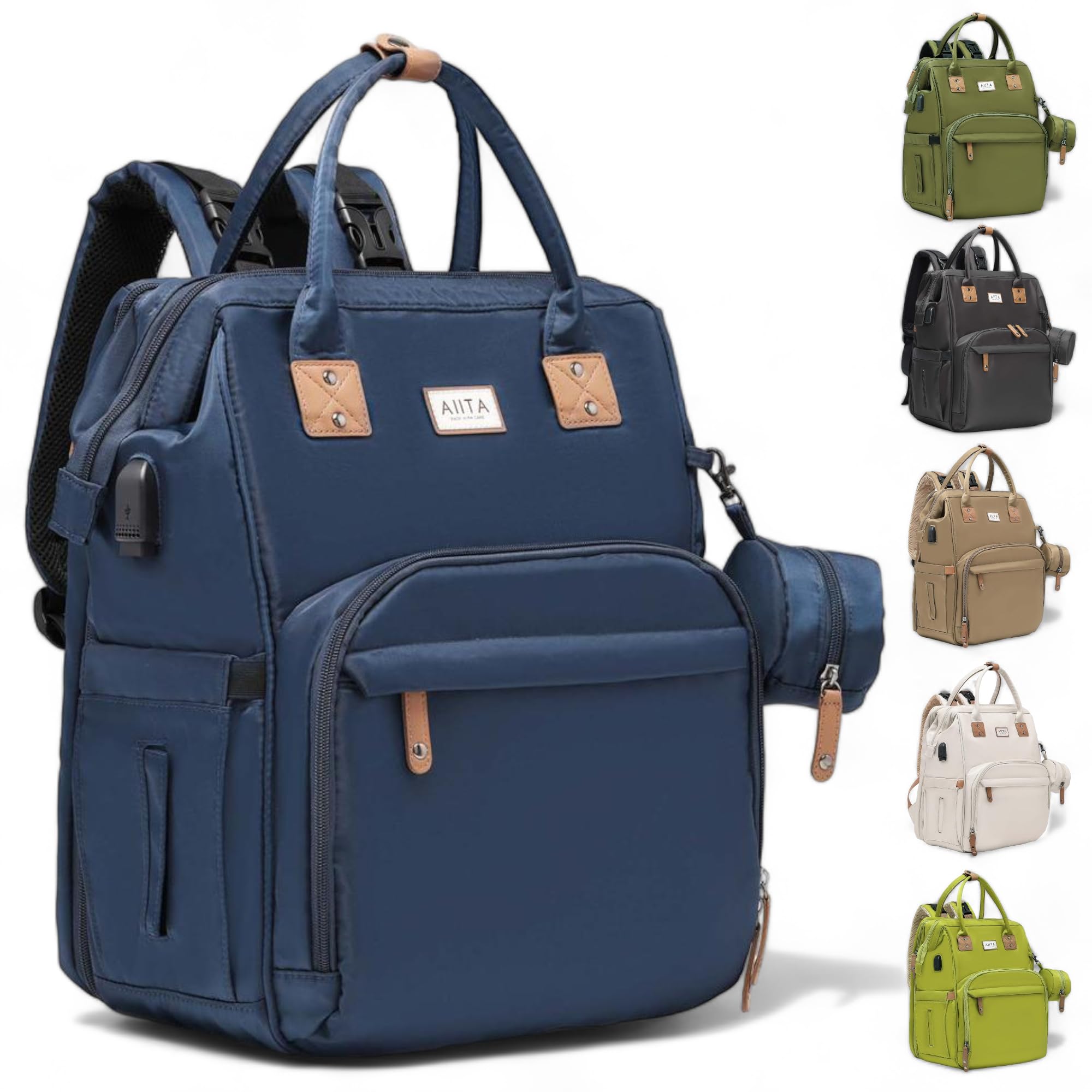 Amazon.com: AIITA Diaper Bag Backpack, Multifunction Diaper Bag with ...