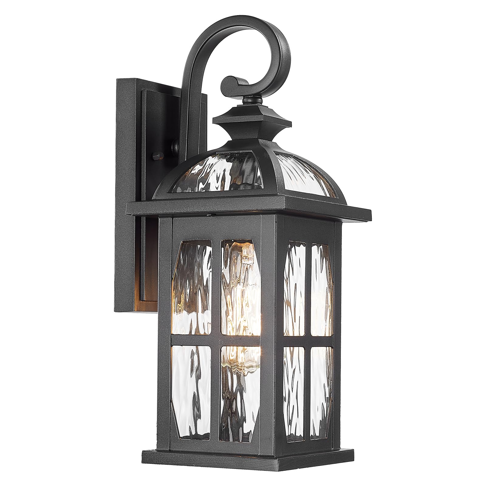 Darkaway Outdoor Wall Light Exterior Light Fixture with Water Ripple ...