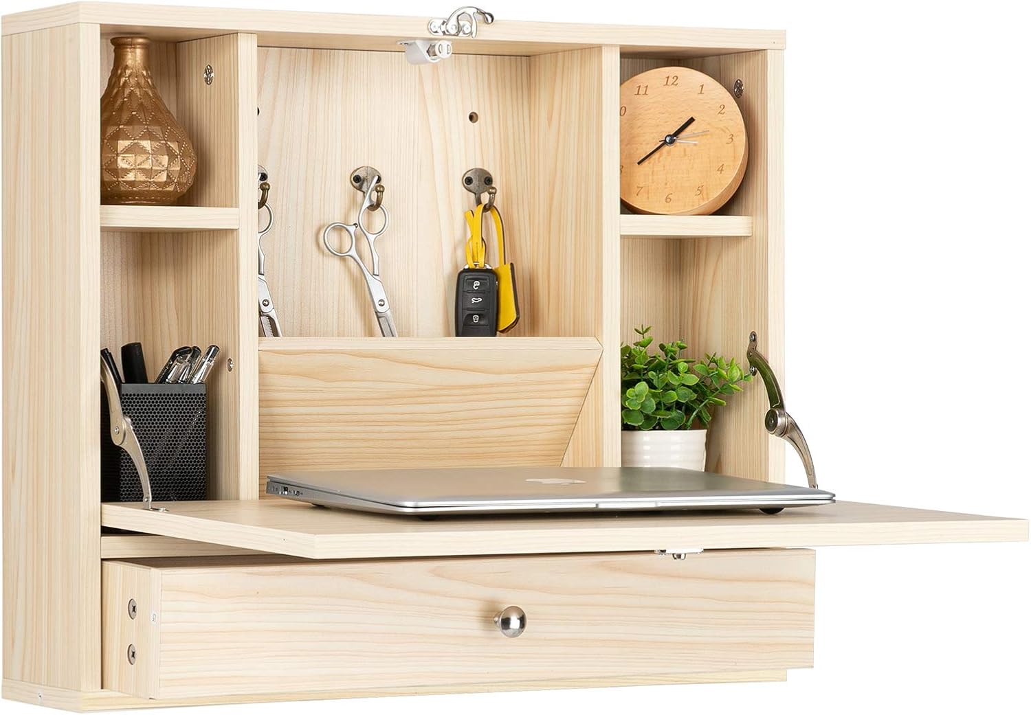 Amazon.com: Guangshuohui Wall Mounted Desk, Multi-Function Floating ...