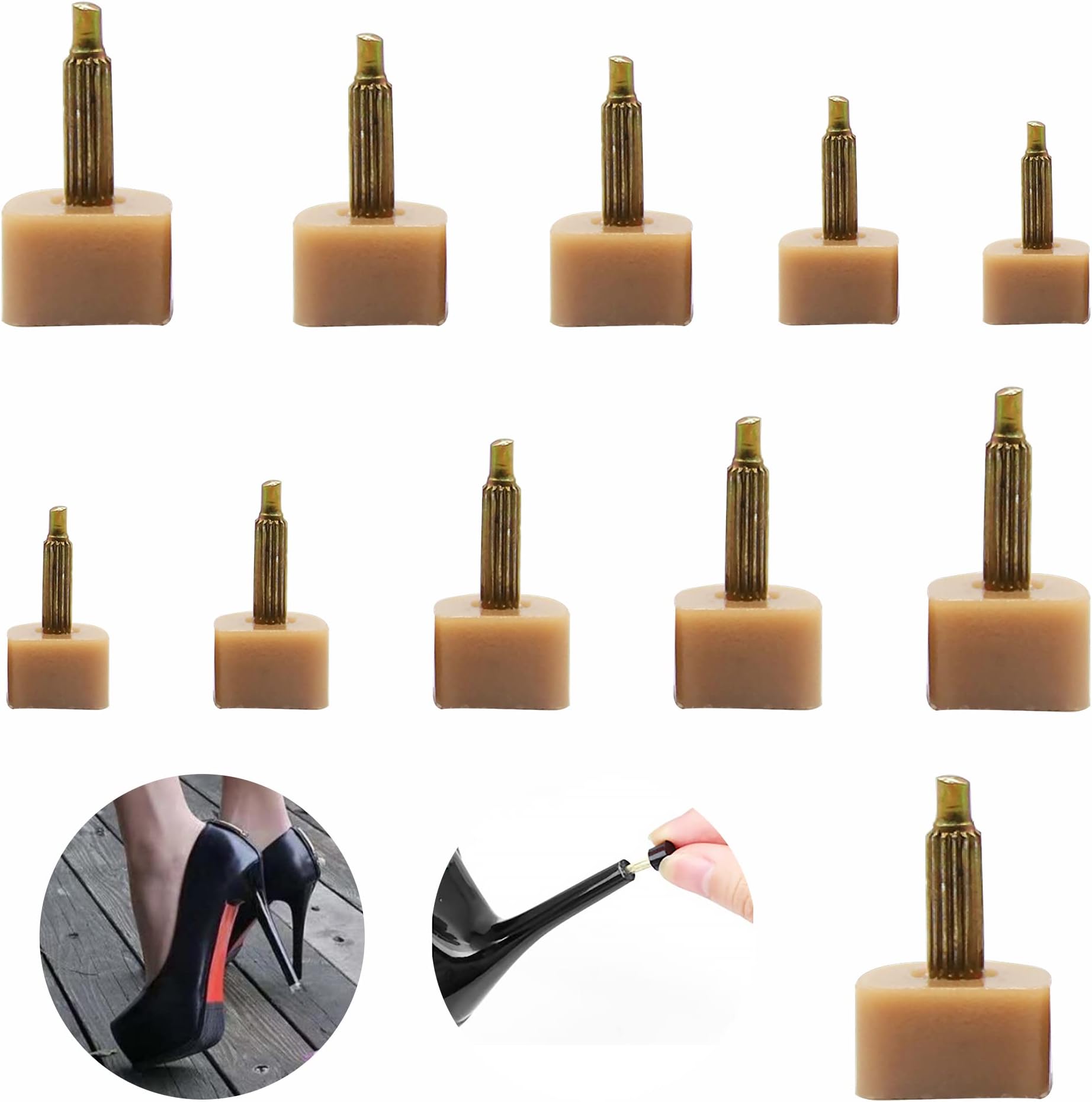 Amazon.com: Supertap Shoe Repair Stiletto Replacement Heels Tips 6 ...