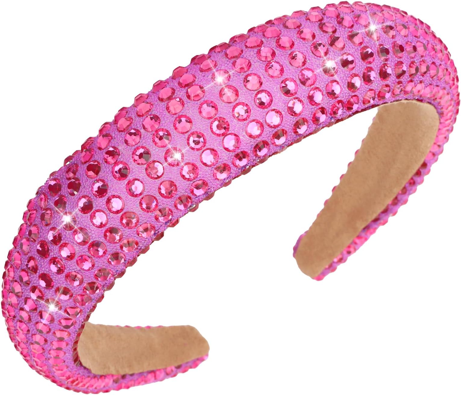 Amazon.com : Jaciya Rhinestone Headband Hot Pink Crystal Bling ...