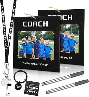Amazon.com: 10 Pcs Coach Gifts Coach Picture Frame Wood Photo Frame ...