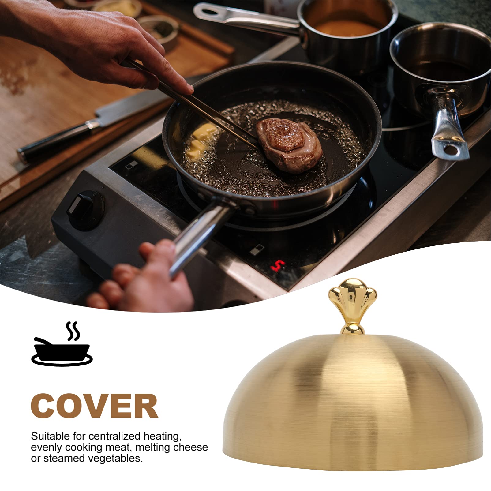 Snapklik.com : Stainless Steel Food Dome Cover Cheese Melting Dome ...