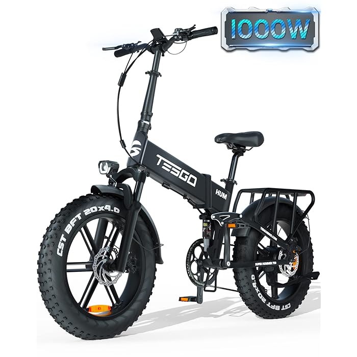Buy 1000W Electric Bicycle for Adult - TESGO Hummer Pro Folding ...