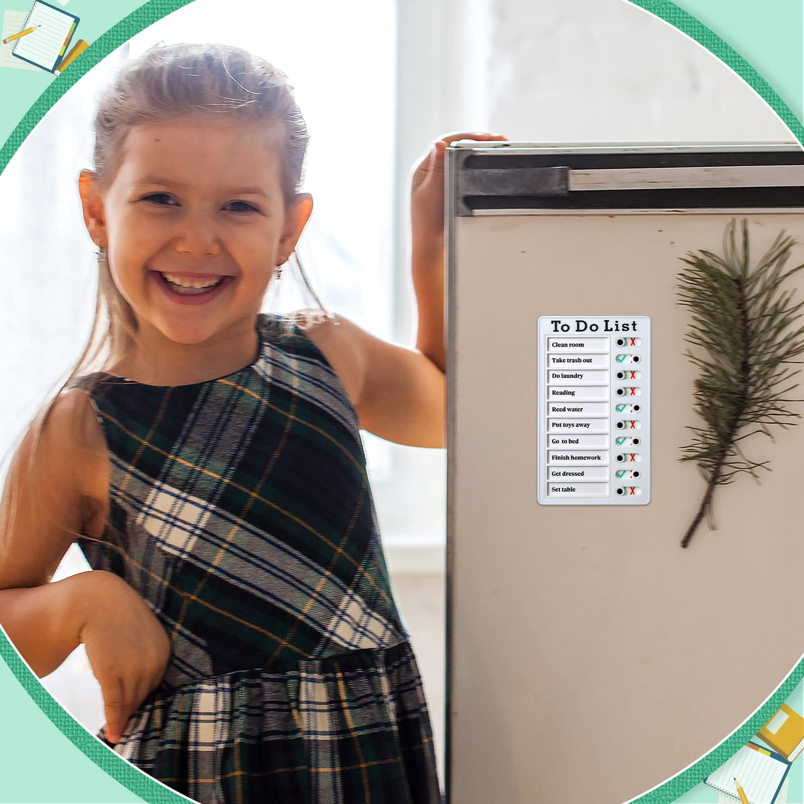 Snapklik.com : 4 Pieces Chore Chart For Kids To Do List Chores Boards Plastic RV Checklist ...