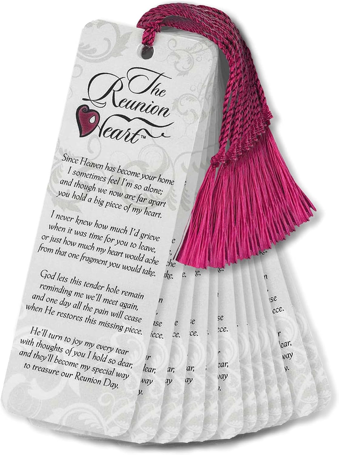 Amazon.com: Dicksons The Reunion Heart Memorial Damask Ivory Cardstock ...