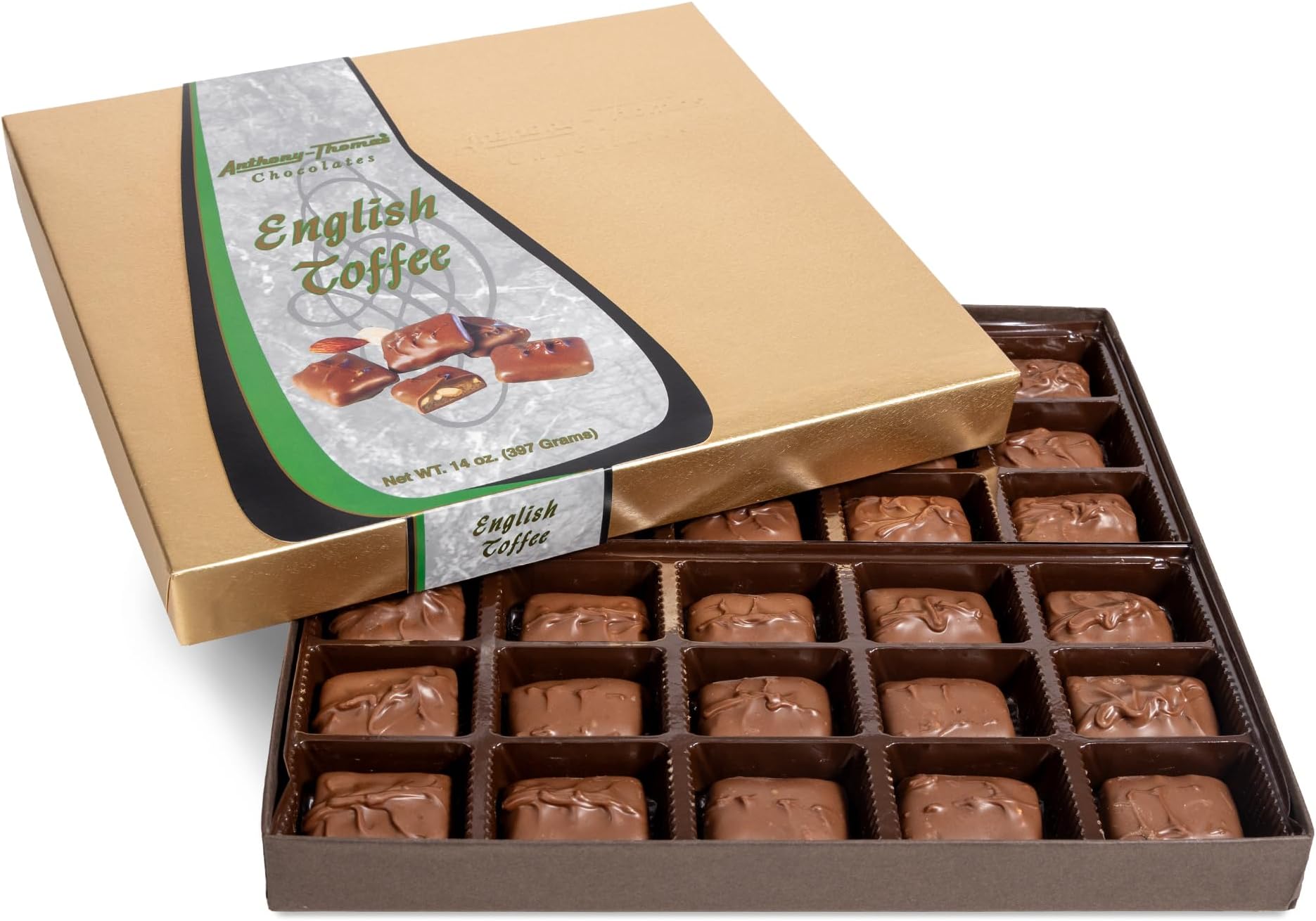 Amazon.com : Anthony Thomas, Milk Chocolate English Toffee Gift Box ...