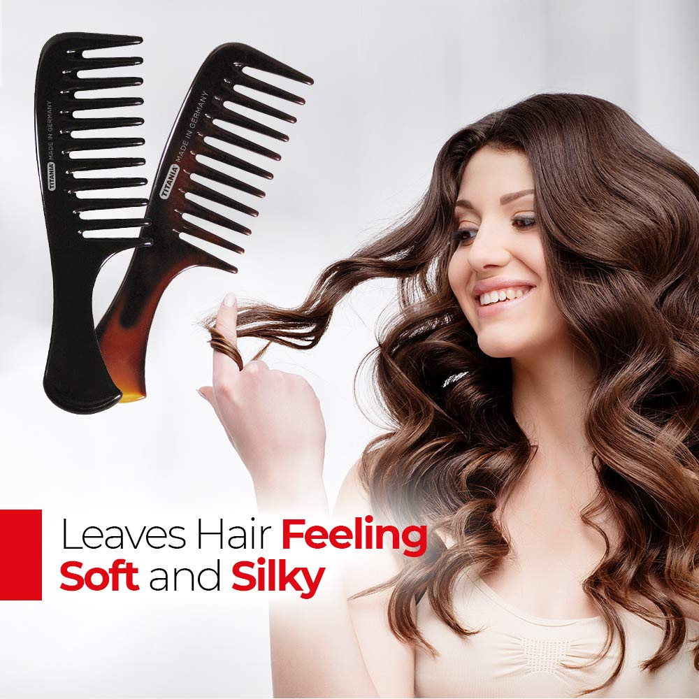Snapklik.com : Titania Afro Comb, Black Marble - Wide Toothed Travel ...