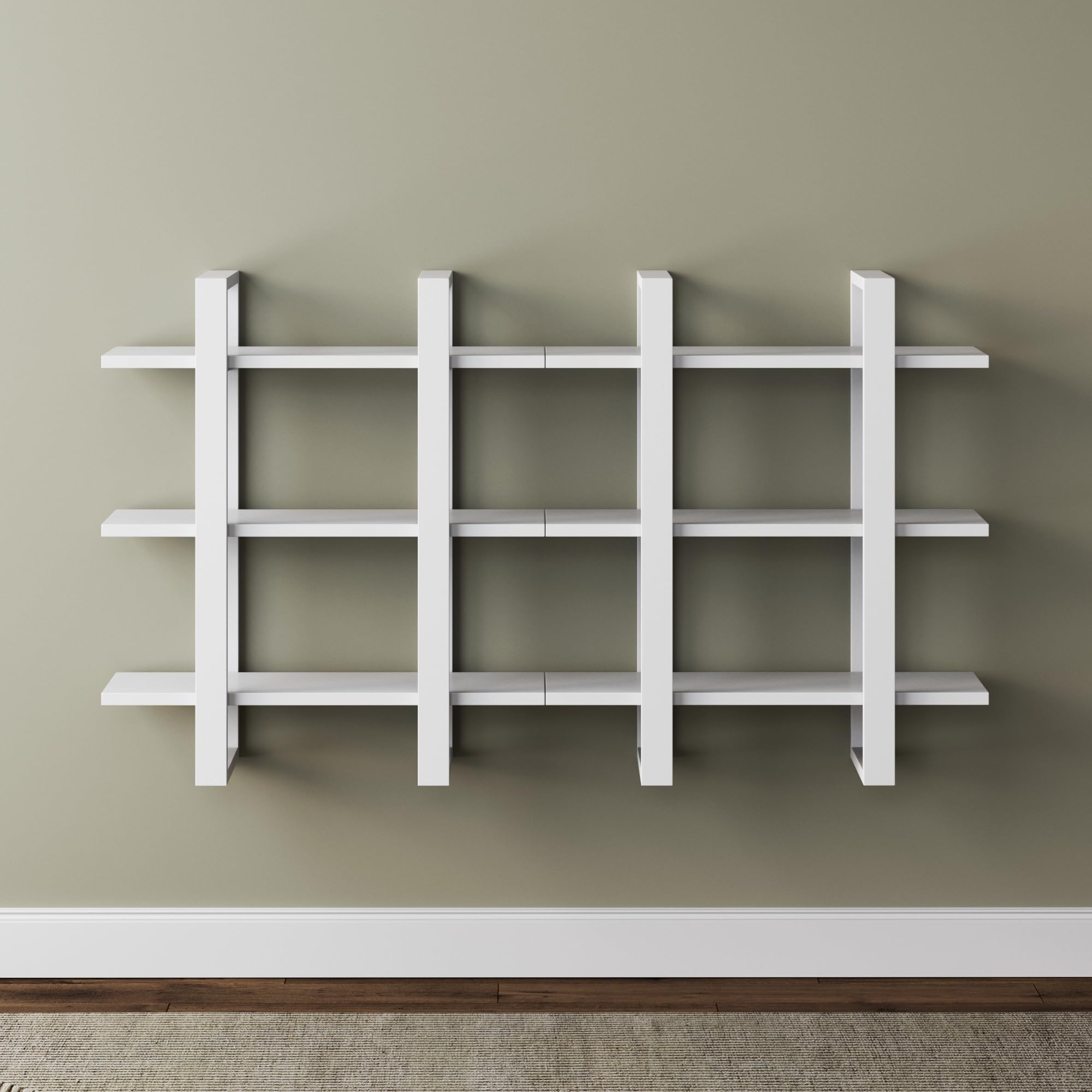 Snapklik.com : Floating Wall Book Shelves, 3-Tier Display Shelf ...