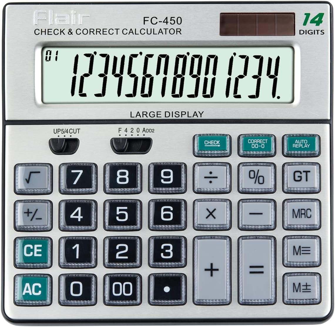 Flair FC-450 Desktop Series Basic Calculator | 14 Digits Calculator ...
