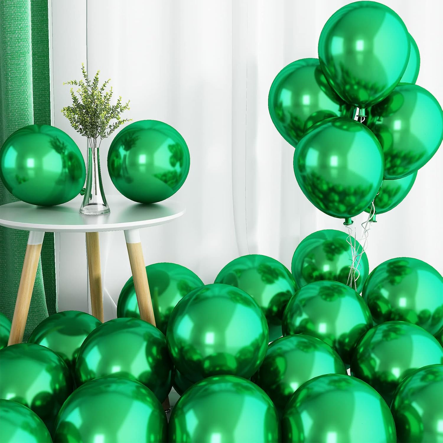 Amazon.com: Chrome Green Balloons, 50 PCS 10 Inch Double-Layered ...