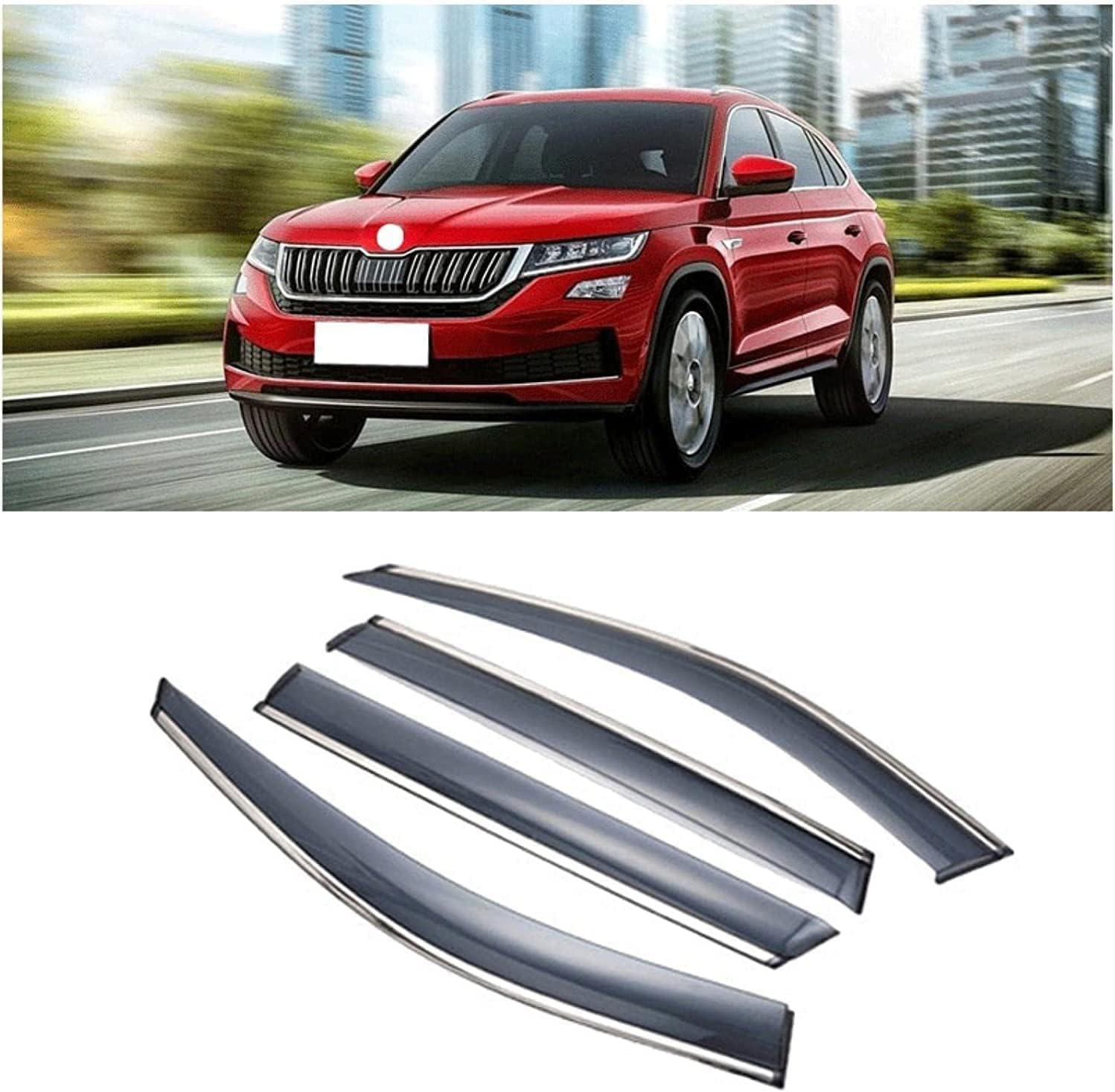 MADPIE 4 Stück Auto Windabweiser Regenabweiser, für Skoda Kodiaq GT ...