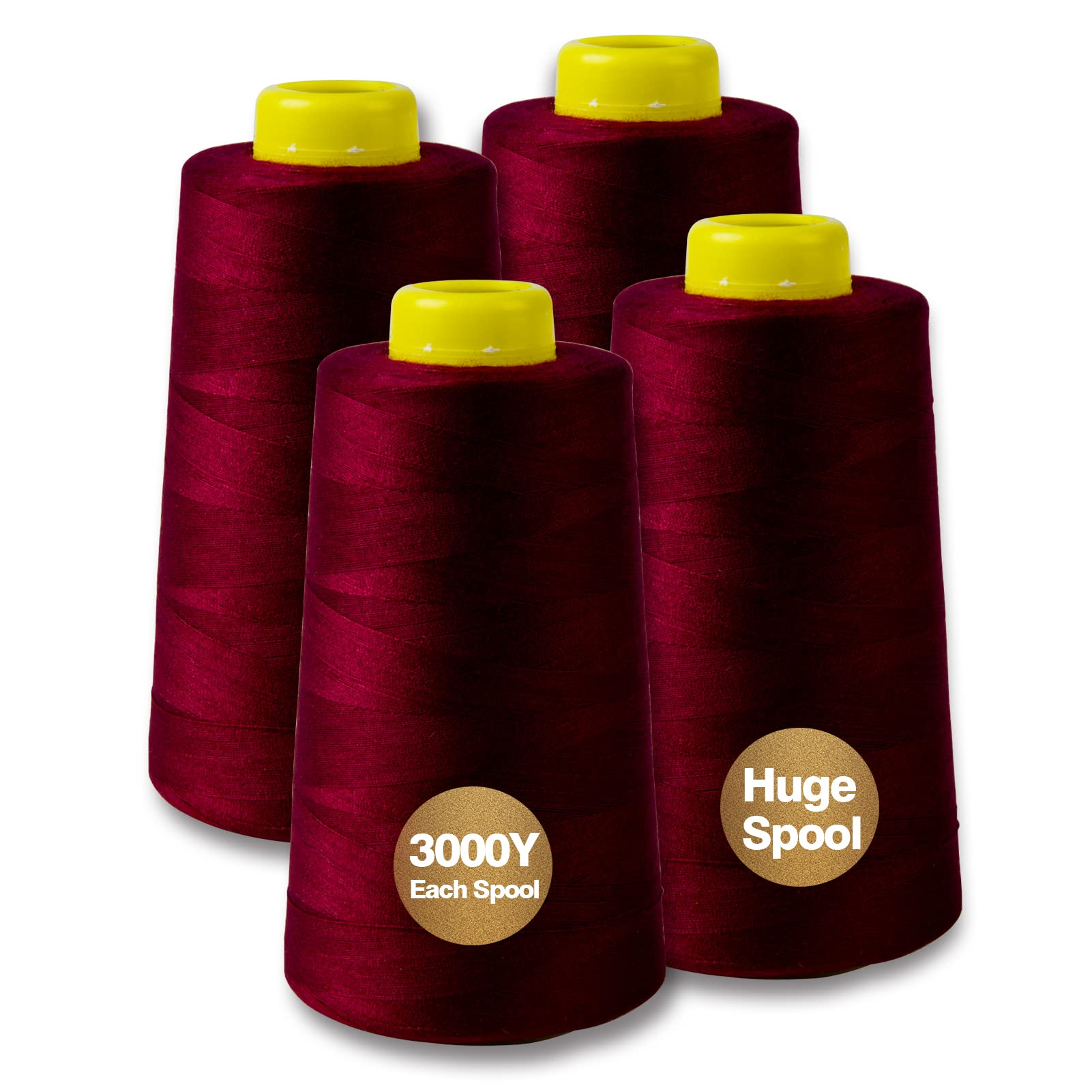 Amazon.com: Serger Thread All-Purpose Thread for Sewing, Burgundy ...