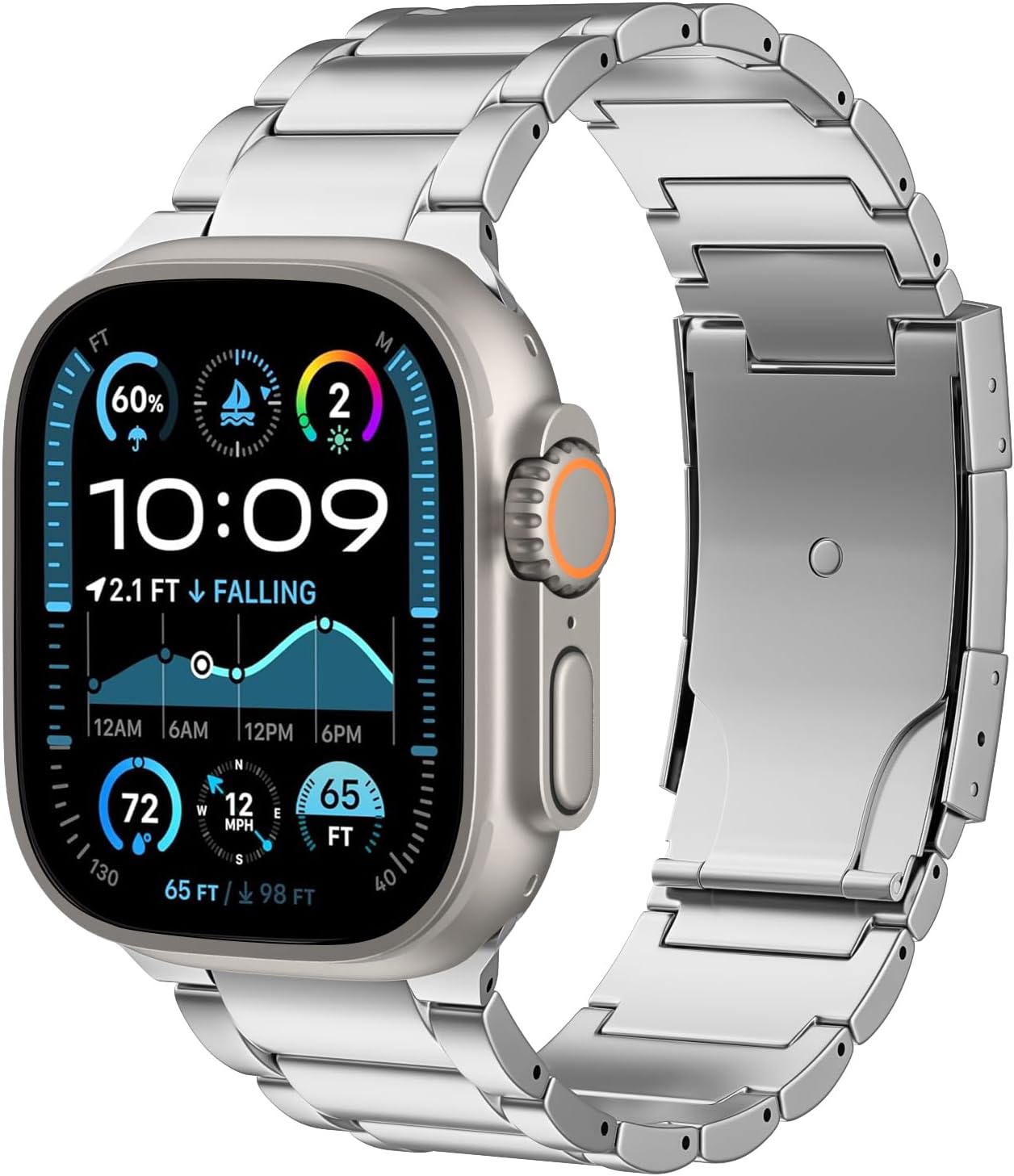 Amazon.com: ZABUDUO Titanium Band Replacement Compatible with Apple ...