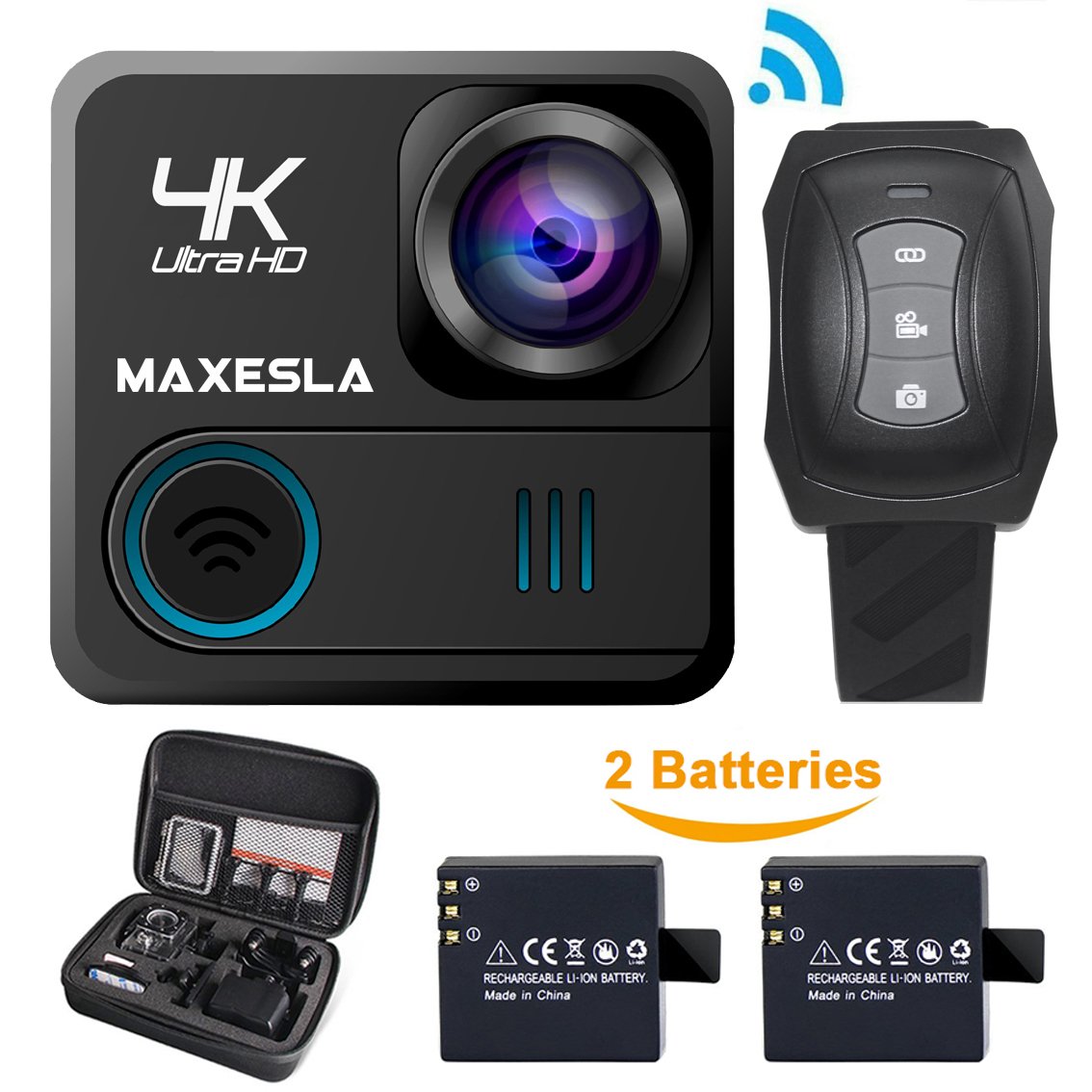 Maxesla Action Camera 4k Wifi Waterproof Sports Camera 16mp Ultra ...