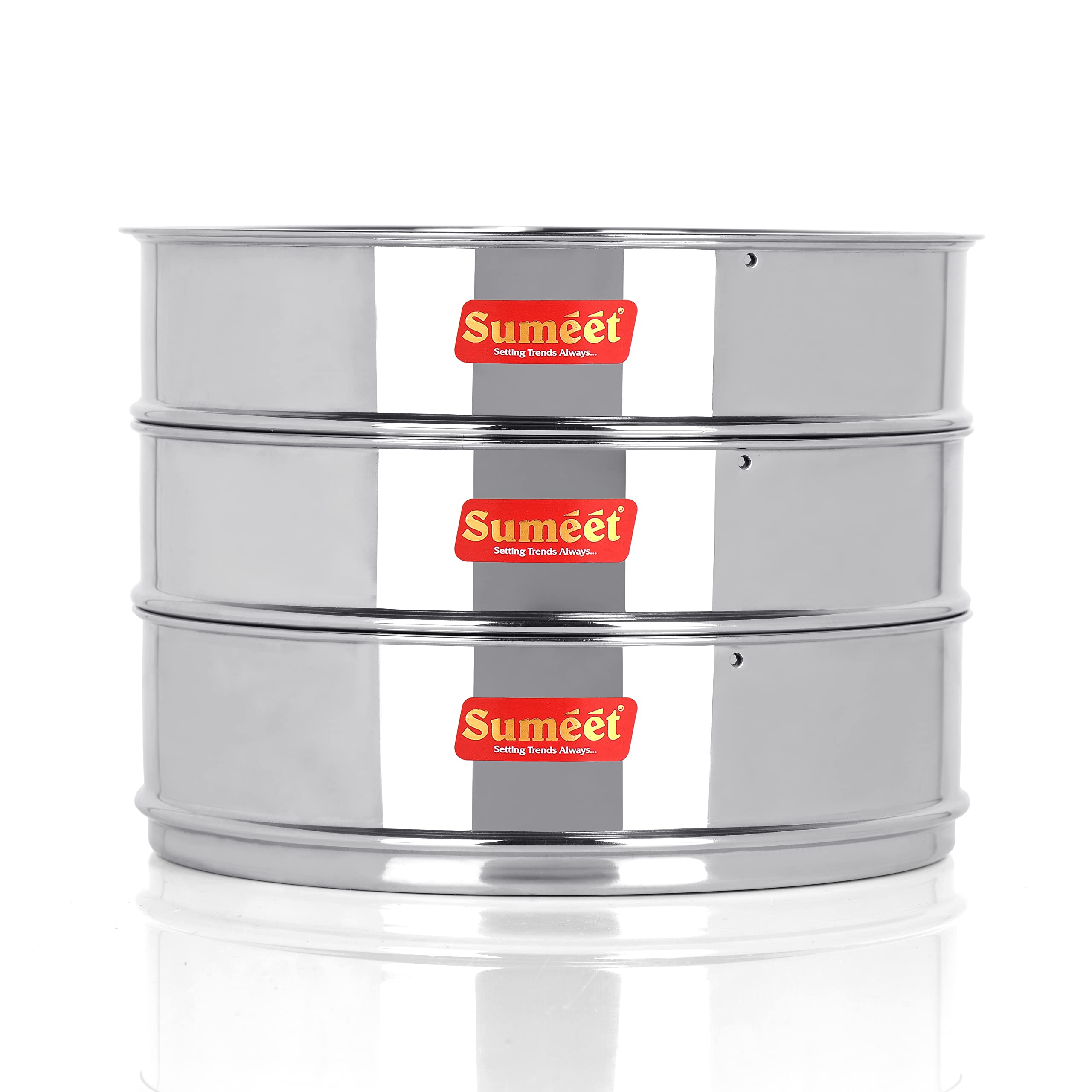 Snapklik.com : Sumeet Stainless Steel Flat Stackable Container/Separator