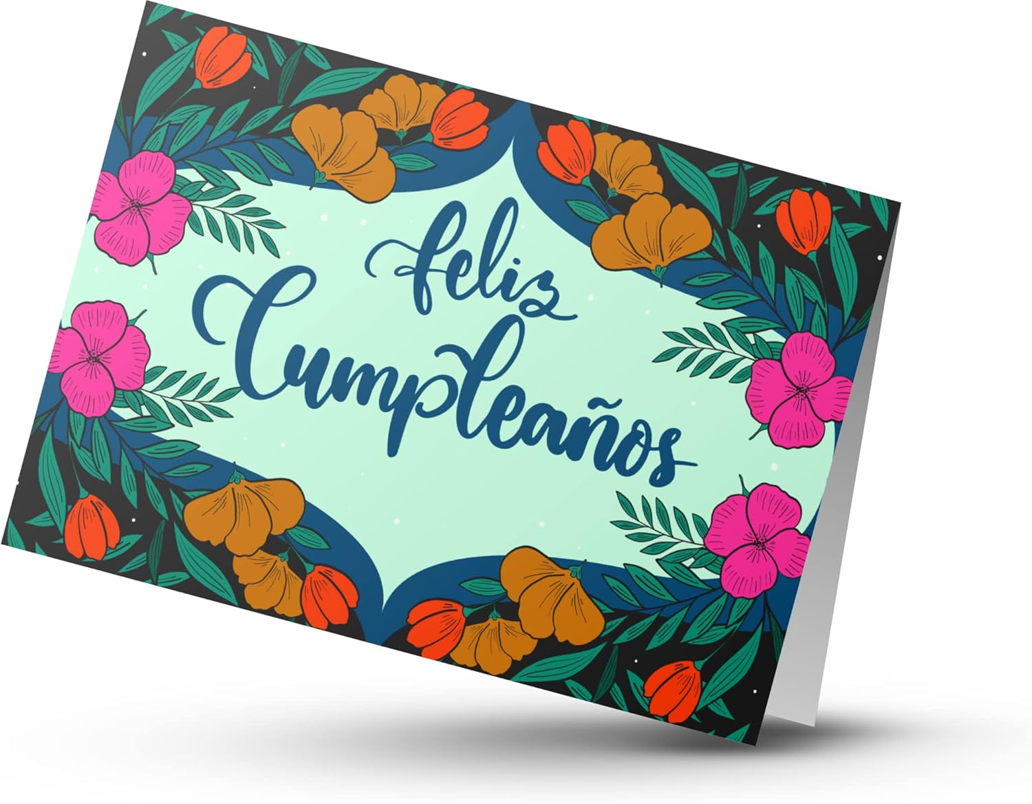 Spanish Happy Birthday card in Spanish language Feliz cumpleaños. Size ...