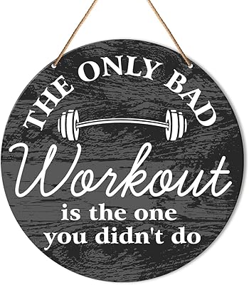 Amazon.com: Muktoujaumai Funny Gym Signs Wall Decor, Home Gym ...