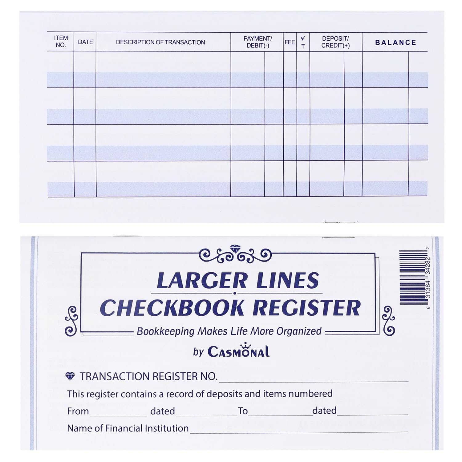 Snapklik.com : 24 Pack Larger Lines Checkbook Register, Check Registers ...