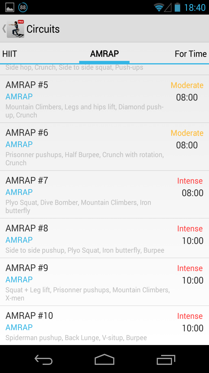 Circuit Training Assistant - Application sur Amazon Appstore