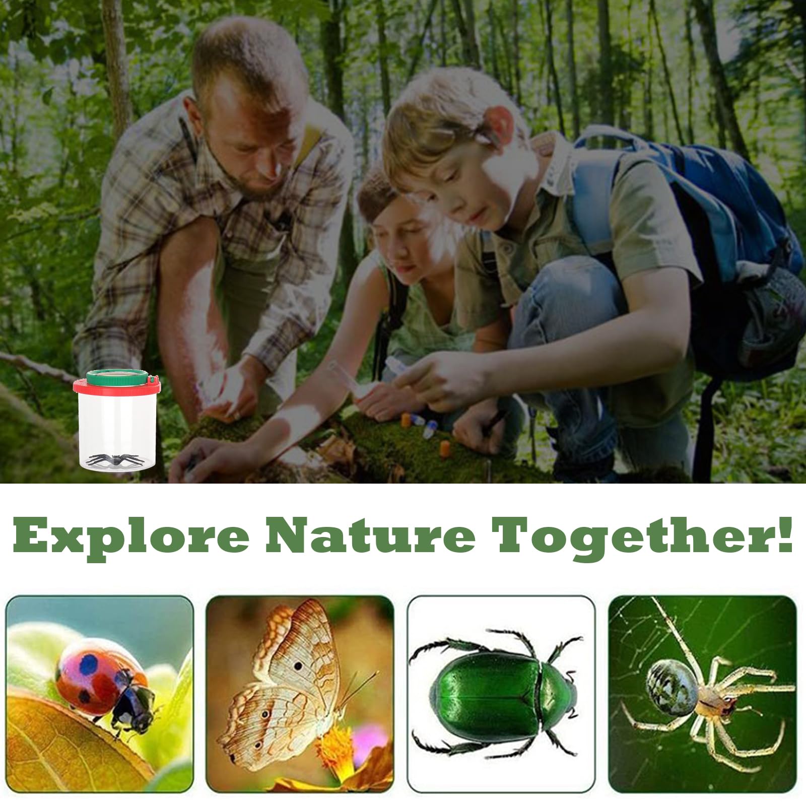 Insect Magnifying Box 3 Pieces Insect Catcher Set Magnifying Insect ...