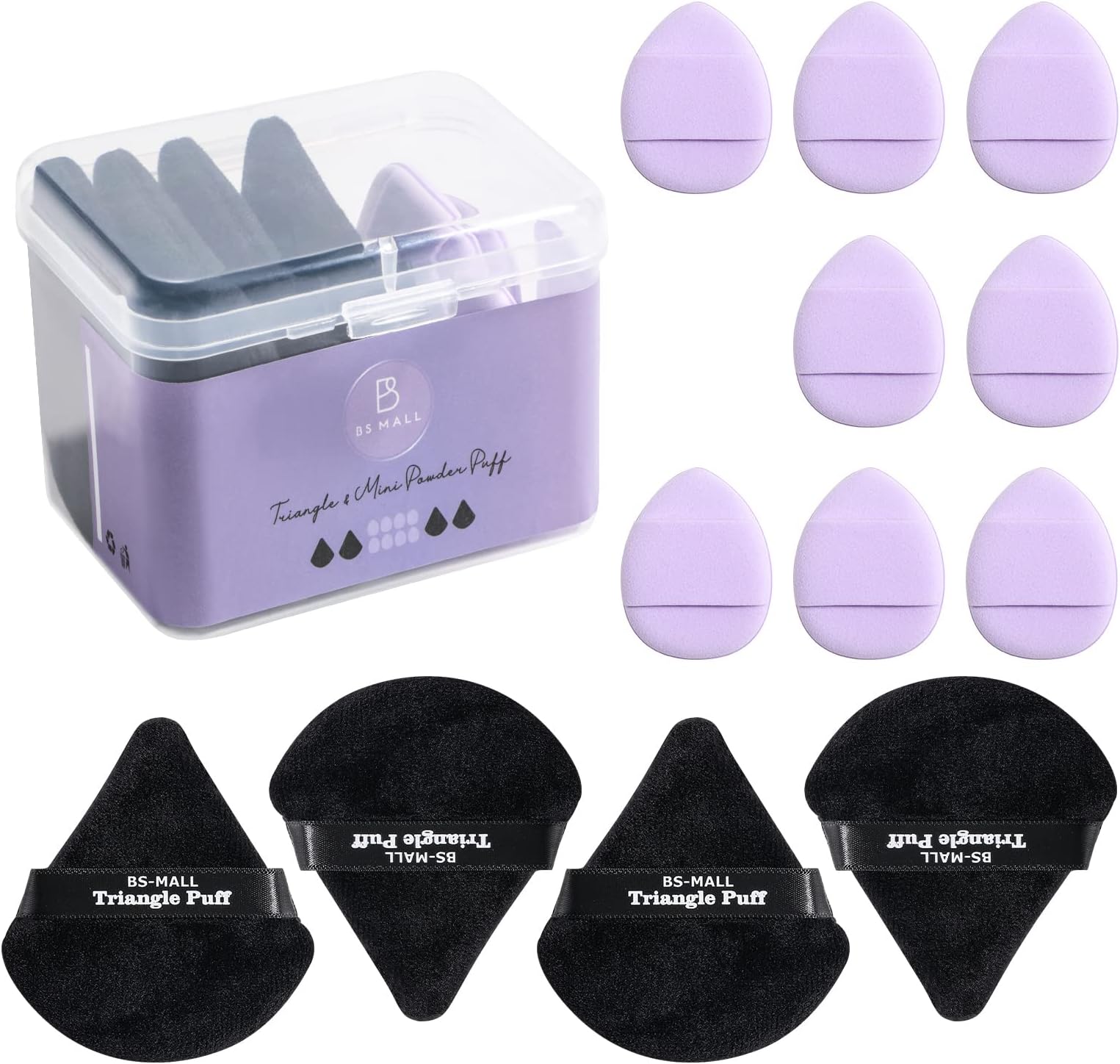 Amazon.com : SALOCY Finger Puff, 25 Pcs Finger Powder Puff Mini Makeup ...