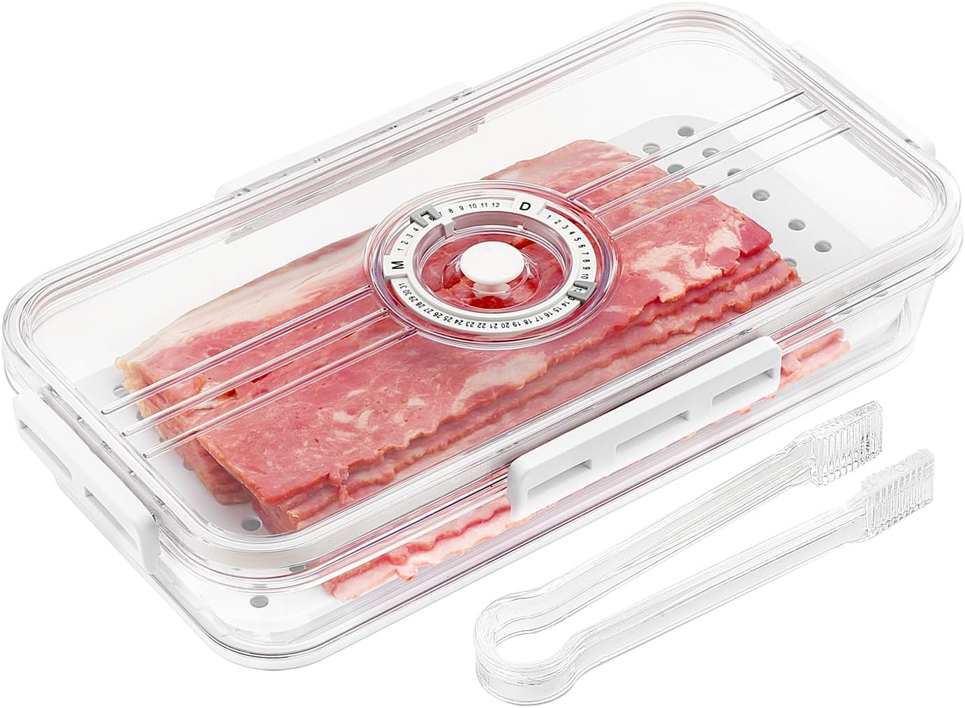 Amazon.com: Tellshun Bacon Storage Container with Air-sealed Tight Lid ...