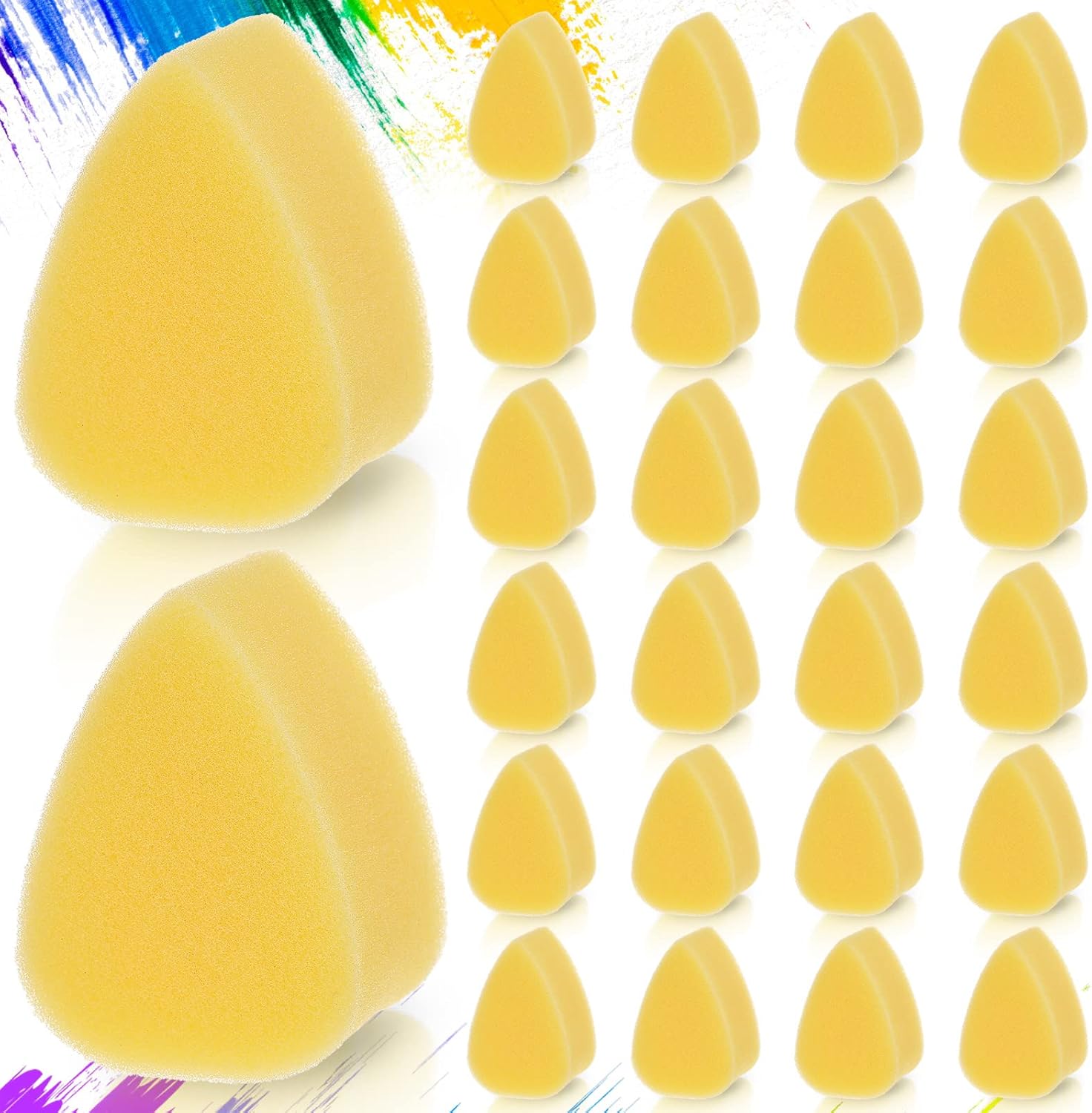 Amazon.com: Yinkin 24 Pcs Face Paint Sponge Petal Face Painting Oval ...