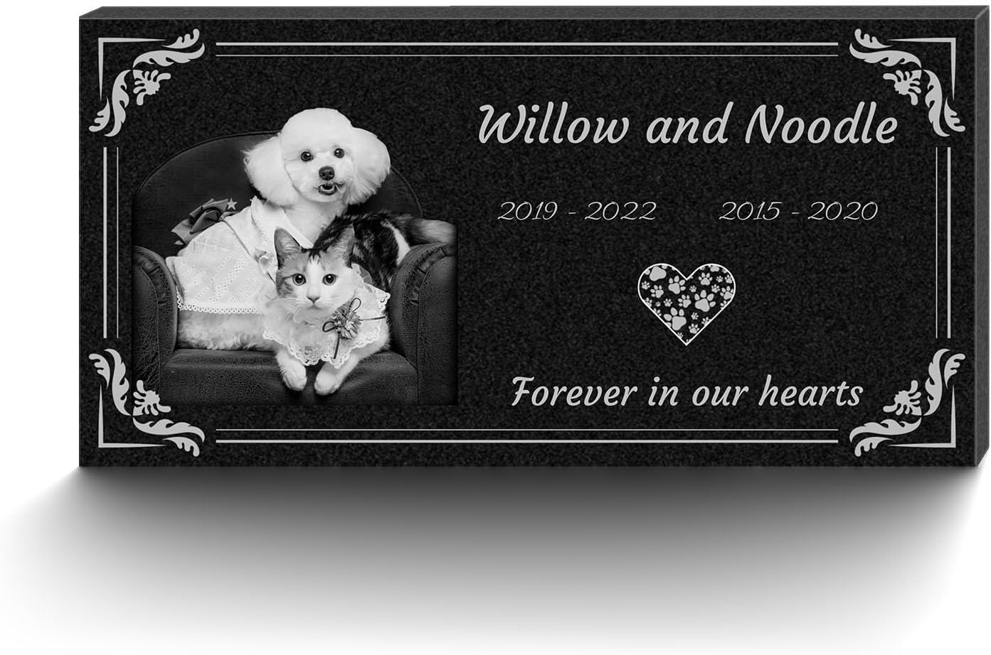 Amazon.com: VINGMEM Personalized Memorial Stone for Pets, Dog, Cat ...