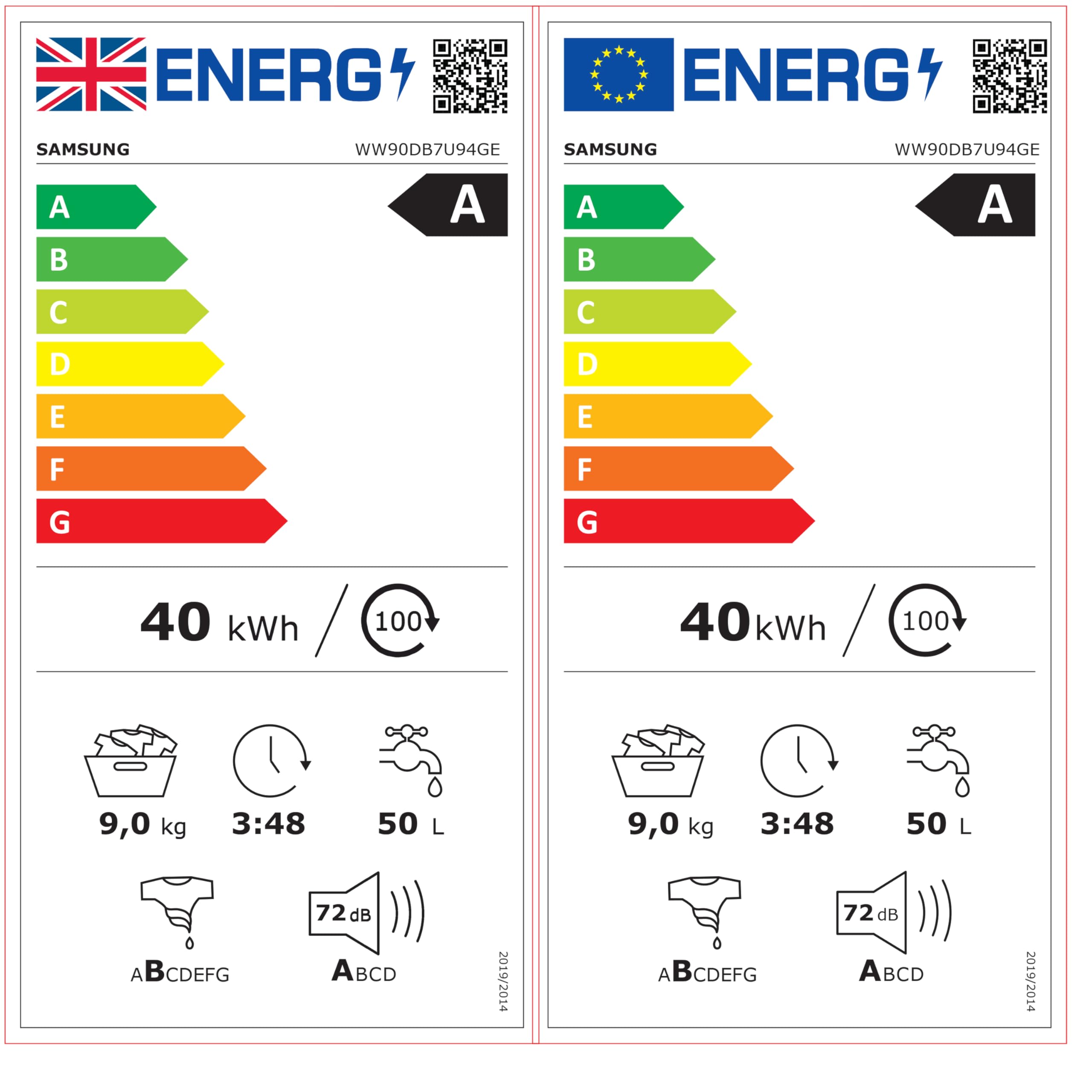 Samsung Series 7 AI Energy WW90DB7U94GEU1 9KG 1400rpm Smart Washing ...