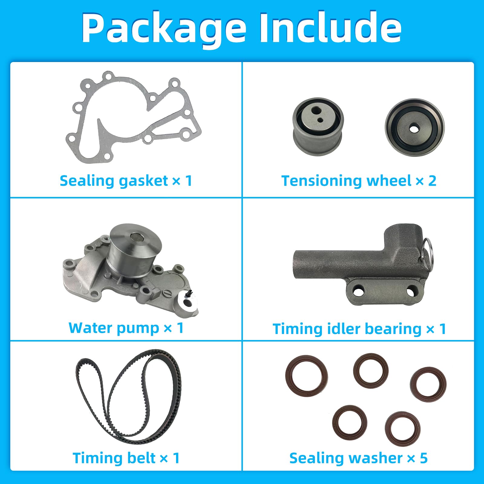 Timing Belt Kit Fit for Hyundai Sonata 2.5L 99-01/01-06 for Santafe 02 ...