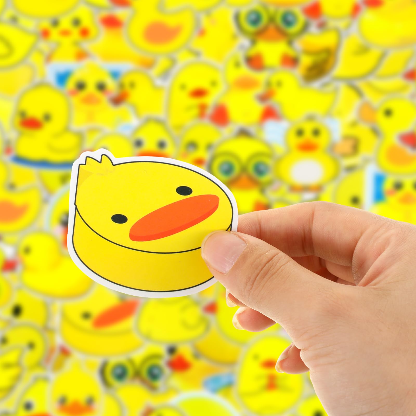 Snapklik.com : 100 Pcs Yellow Duck Stickers Cute Duck Decal For Water ...