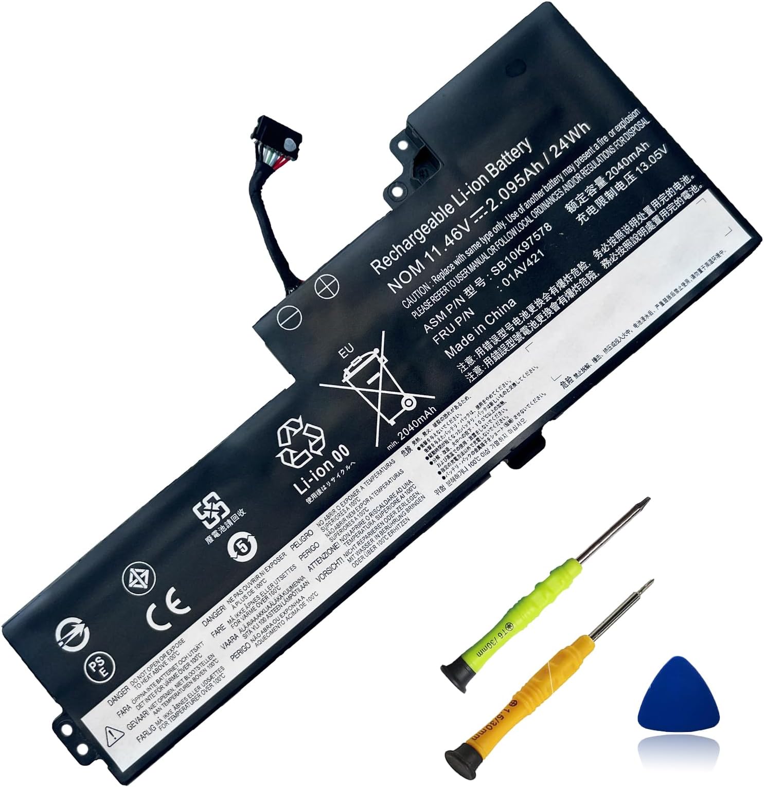 Amazon.com: 10.8V 48Wh 4400mAh 00NY486 00NY488 SB10H45071 00NY489 ...