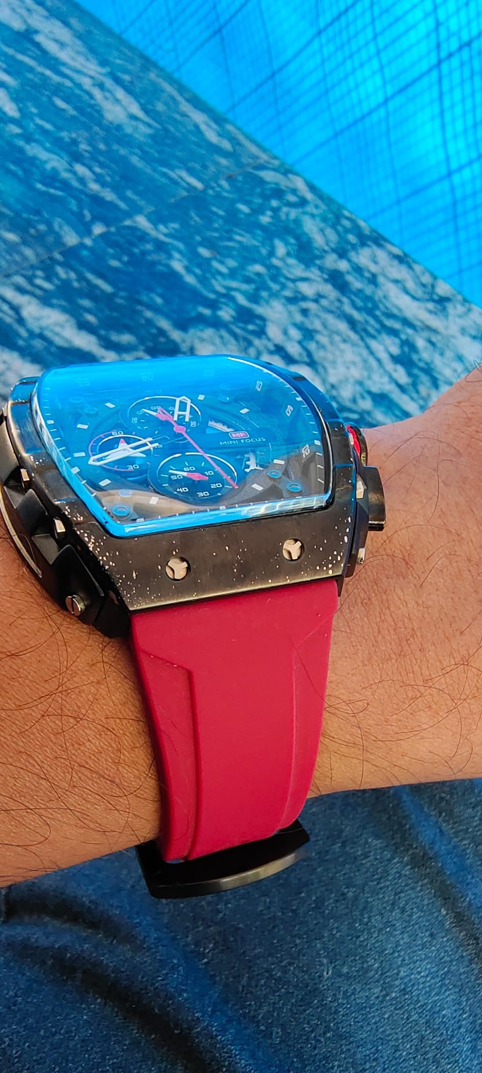 Buy MF MINI FOCUS Silicone Men's Watch Fashion Tonneau Wrist Watches ...