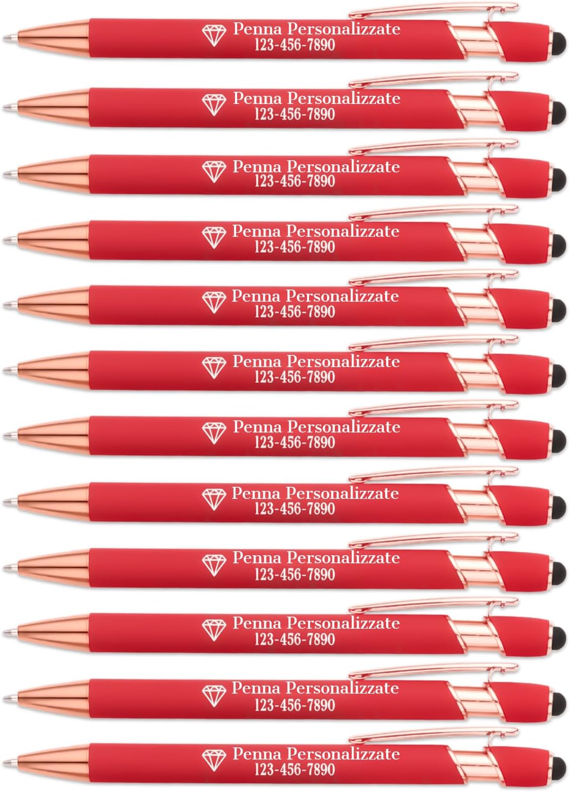 OXYEFEI Penne Personalizzate, Penna a Sfera Personalizzabile con ...