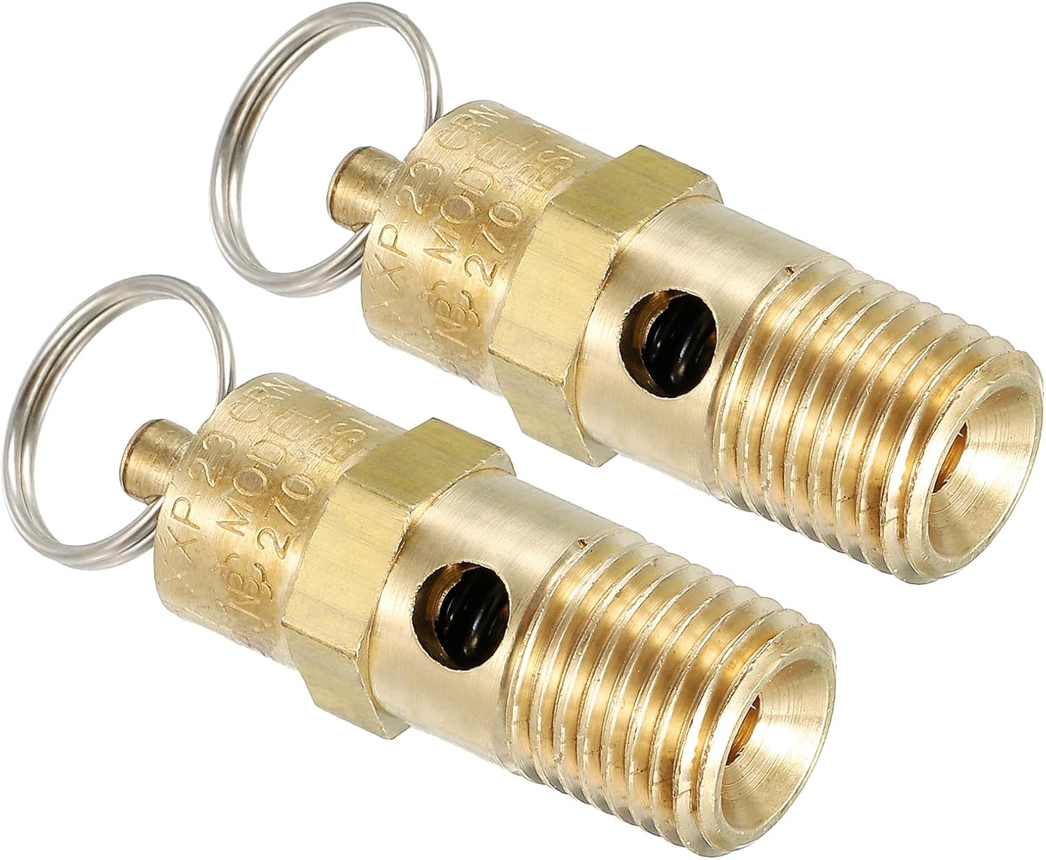PATIKIL 1/4 Male NPT Safety Valve, 2 Pack Pressure Release Valve Air ...