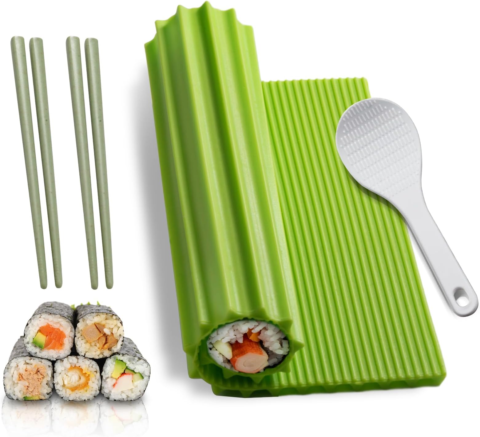Amazon.com | 3 Pieces Kitchen Sushi Rolling Mat Non Stick Sushi Making ...