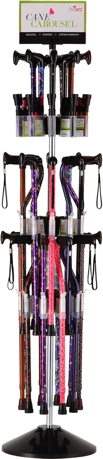 Amazon.com: 30Pc. Cane Carousel Display with Folding Canes - 30 Pieces ...