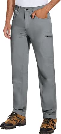 Amazon.com: PULI Summer Pants for Men Slim Fit Golf Lightweight Work ...