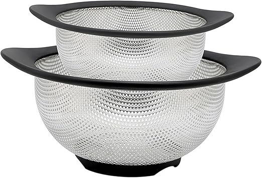 Amazon.com: Stainless Steel Colander for Kitchen Metal Colanders & Food ...