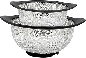 Amazon.com: Stainless Steel Colander for Kitchen Metal Colanders & Food ...